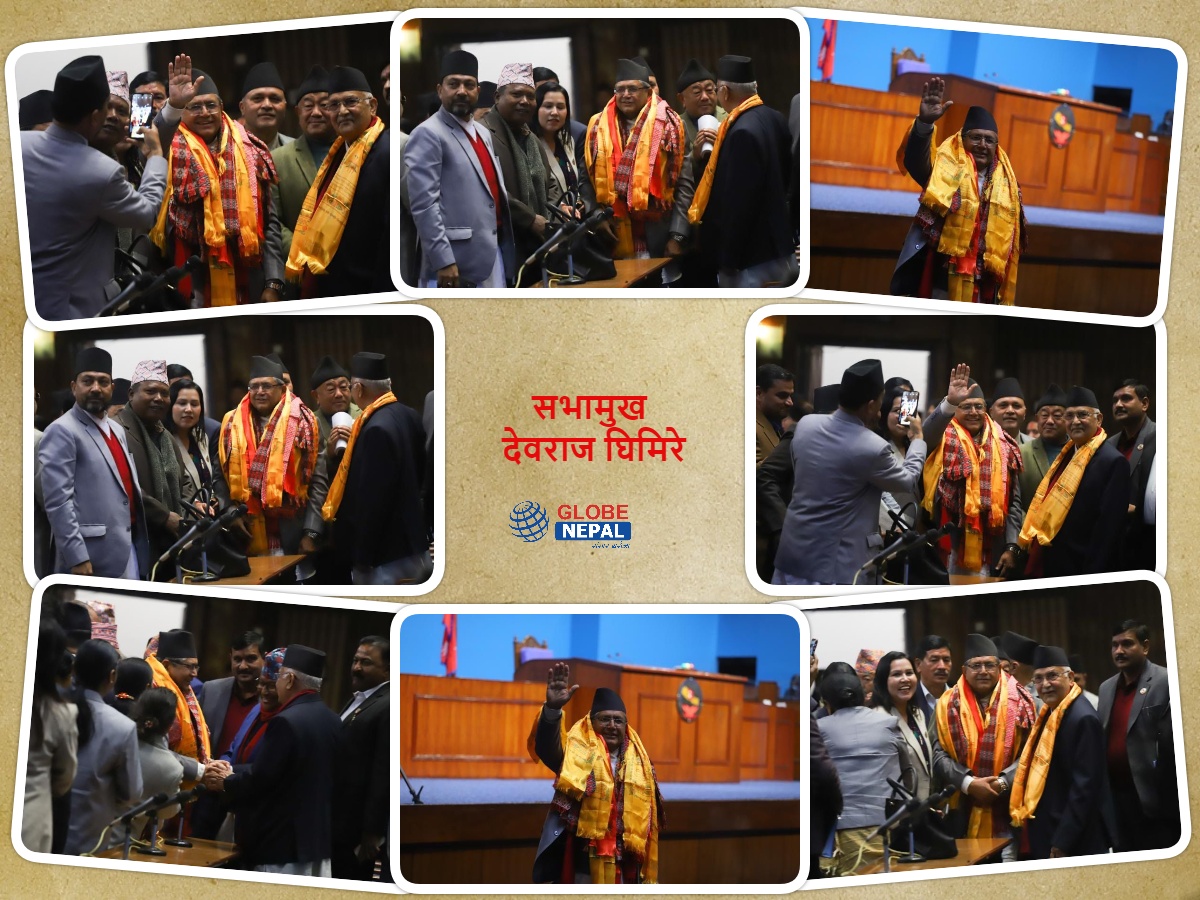 तस्बिरमा नवनिर्वाचित सभामुख देवराज घिमिरे « Globe Nepal